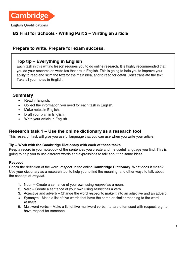 b2 First For Schools Preparing For Exam Success - Self Study Further ...