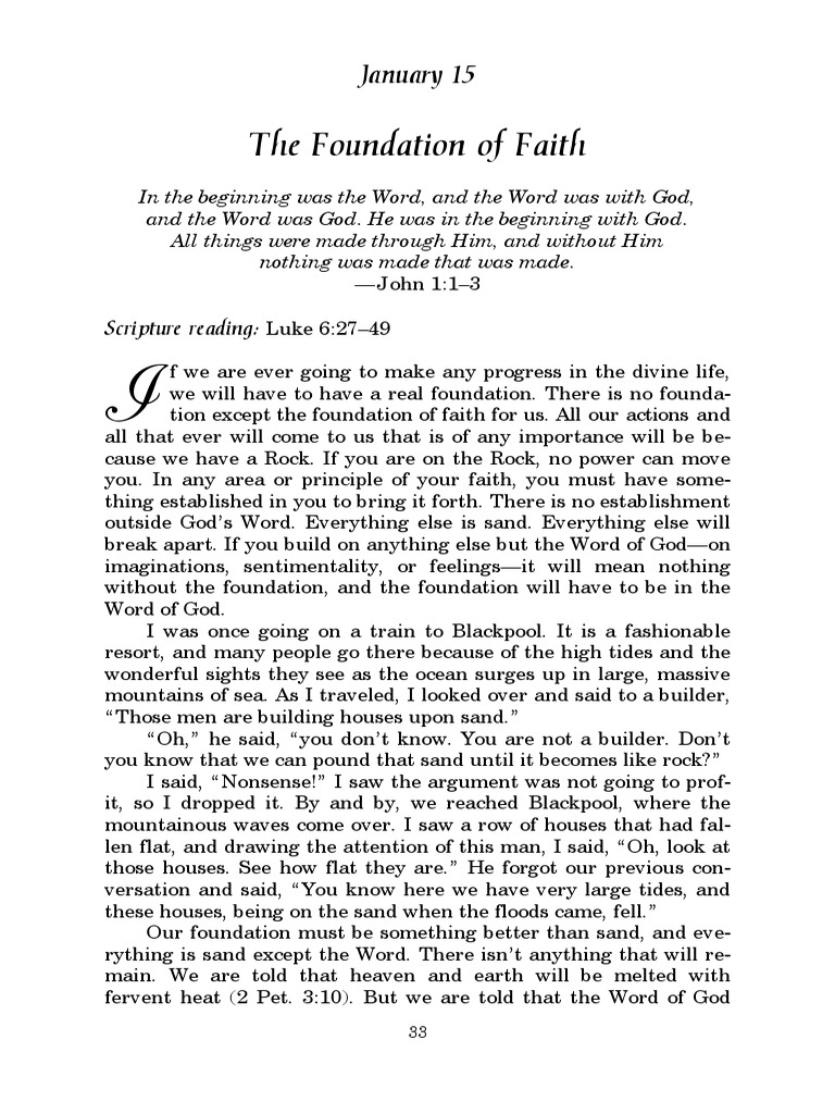The Foundation of Faith PDF | PDF | Logos (Christianity) | God