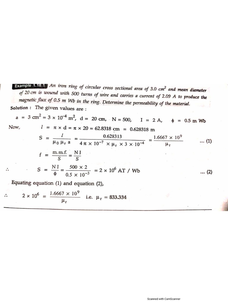 Magnetic Circuits Problem | PDF