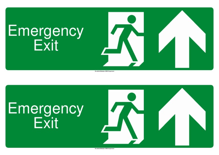 23 Safety Poster - Emergency Exit (Up)