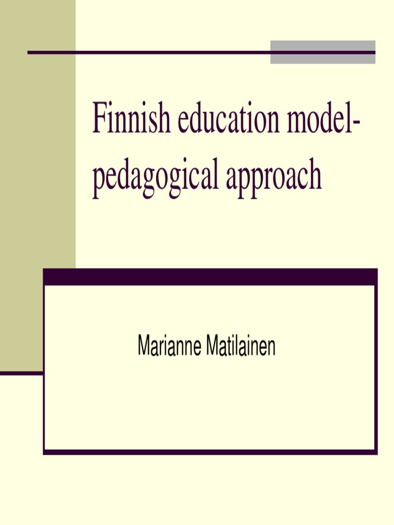 Education Model Finland - Marianne PDF | PDF