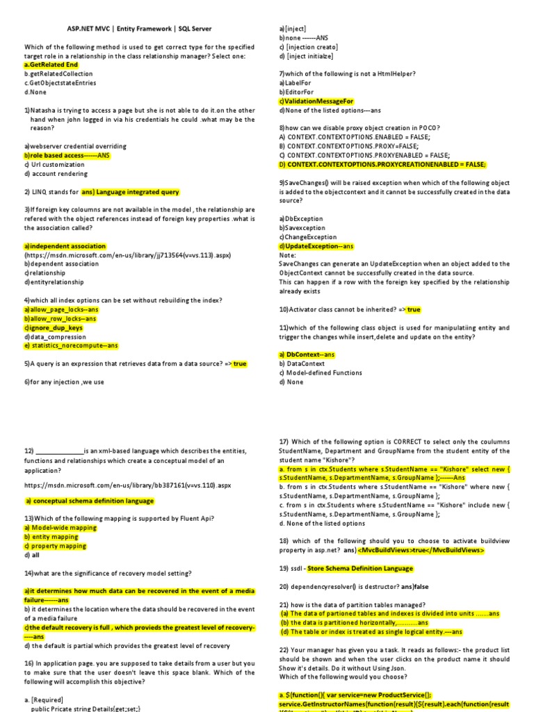 MVC - Entity Framework - SQL Server-1 | PDF | Language Integrated Query ...