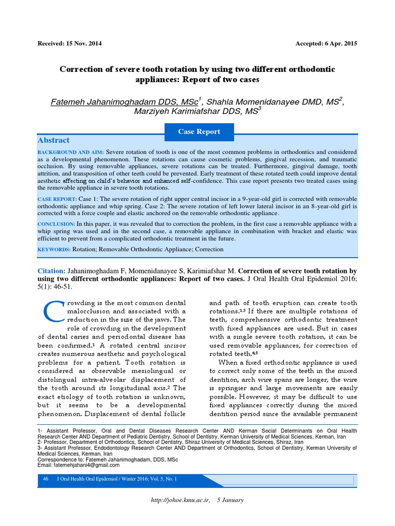 Severe Tooth Rotation Correction Cases | PDF | Orthodontics | Dentistry