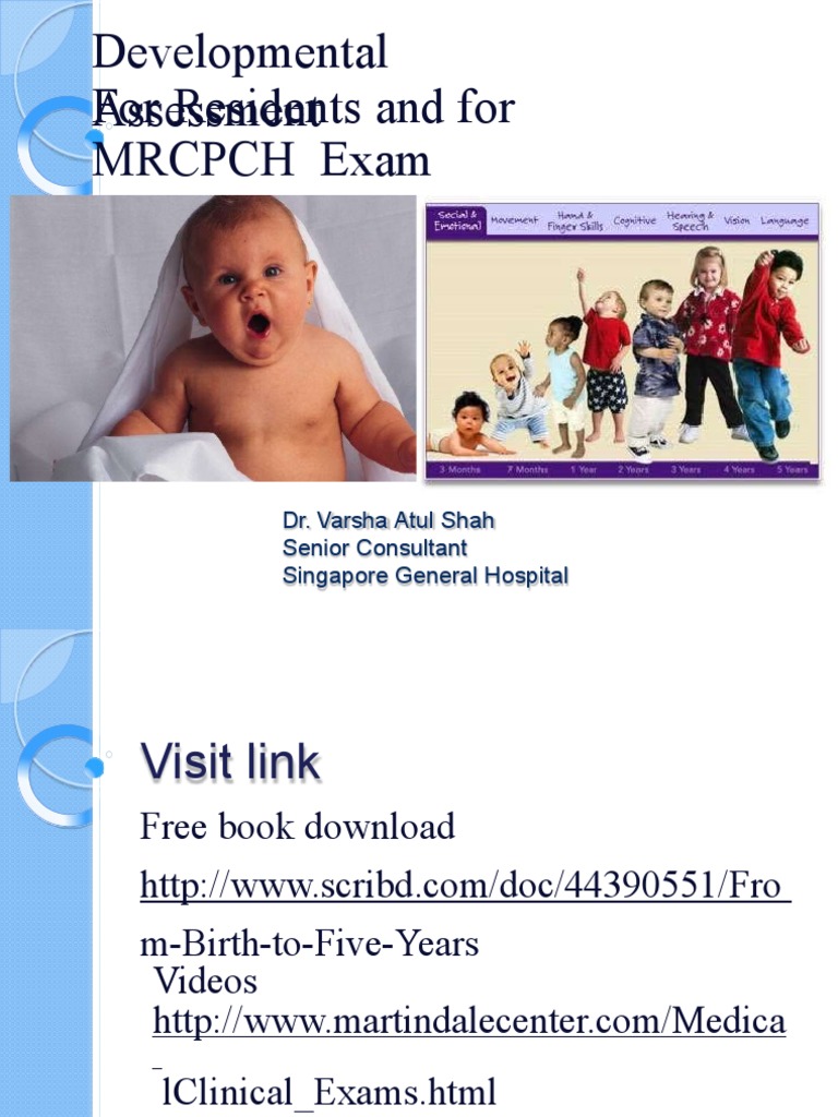 Developmental Assessment For Residents and For MRCPCH Exam | PDF ...