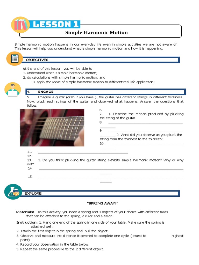 Simple Harmonic Motion Happens in Our Everyday Life Even in Simple ...