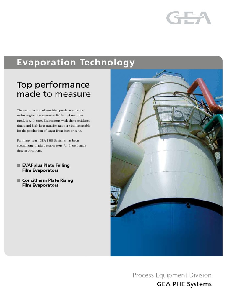 GEA PHE Evaporation en PDF | PDF | Steam | Heat Exchanger