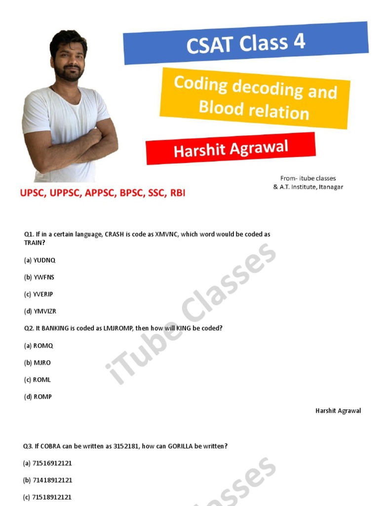 Coded Blood Relation Questions | PDF