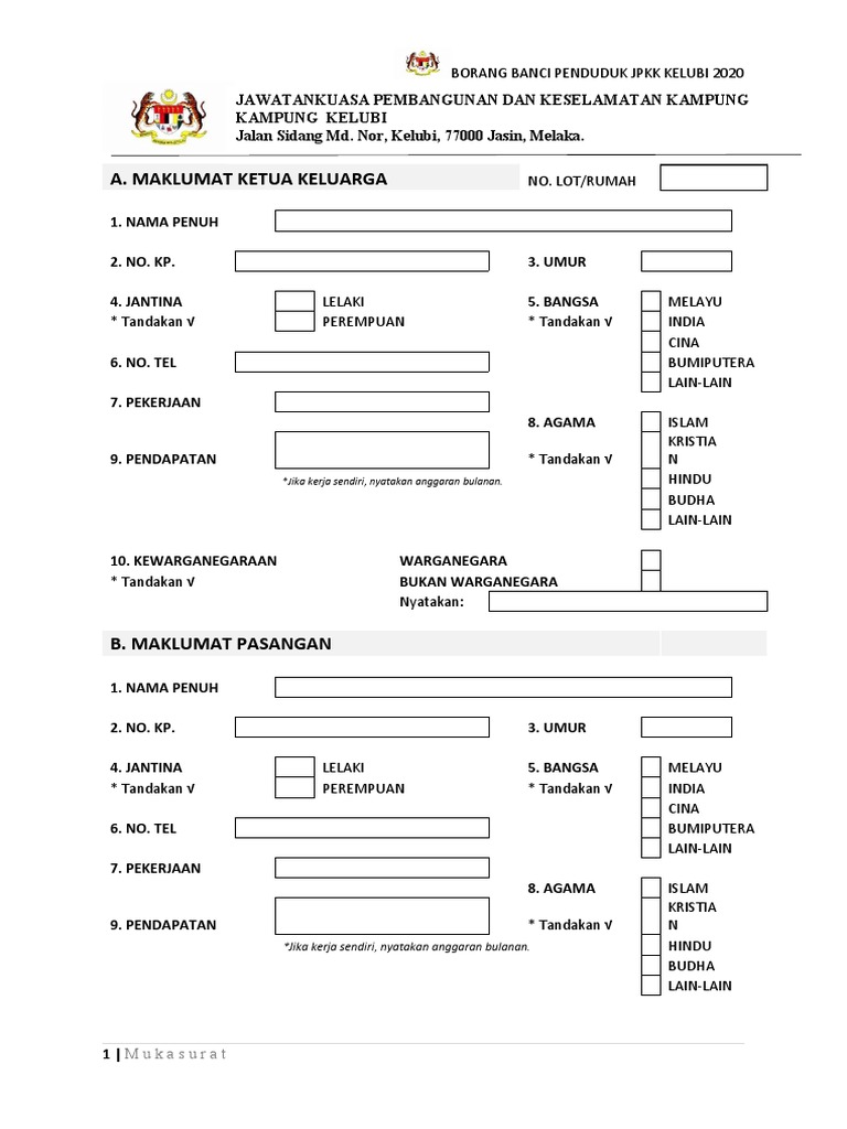 Bancian Penduduk Kampung | PDF