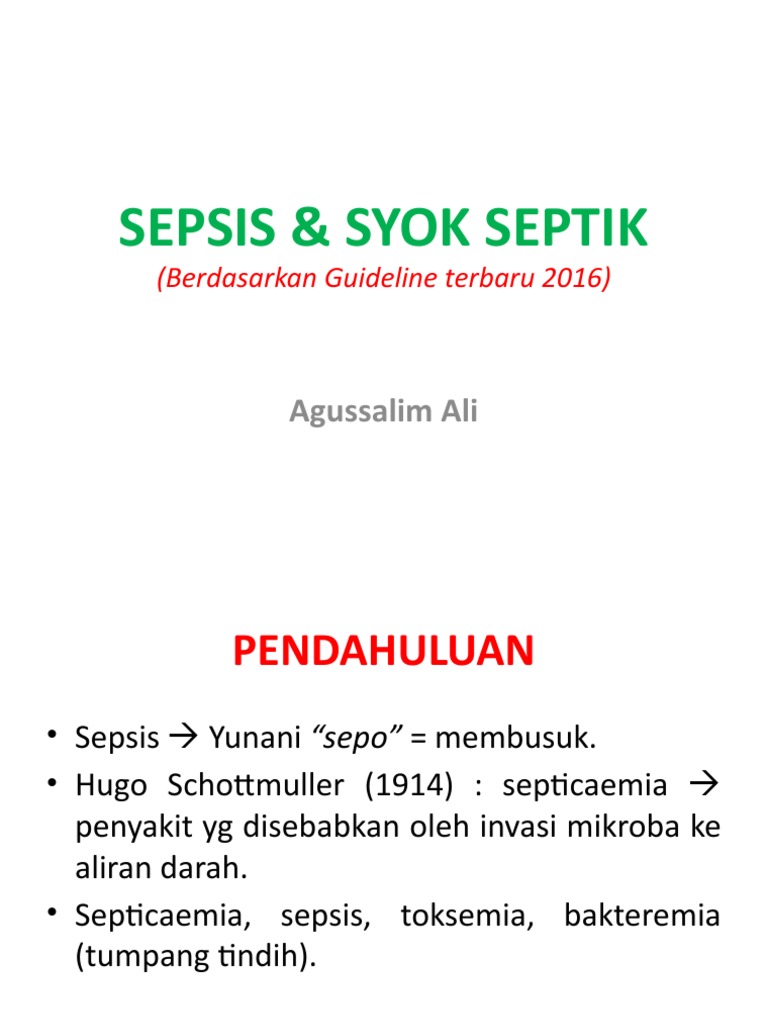 Sepsis & Syok Septik | PDF
