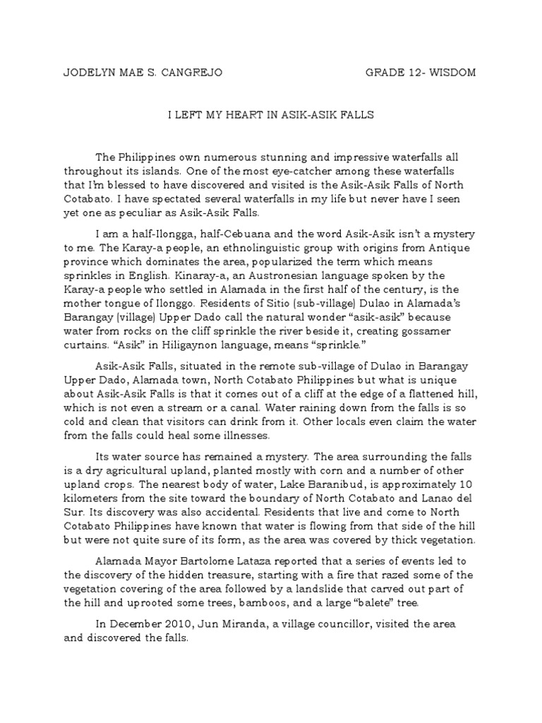 Travelogue Sample | PDF