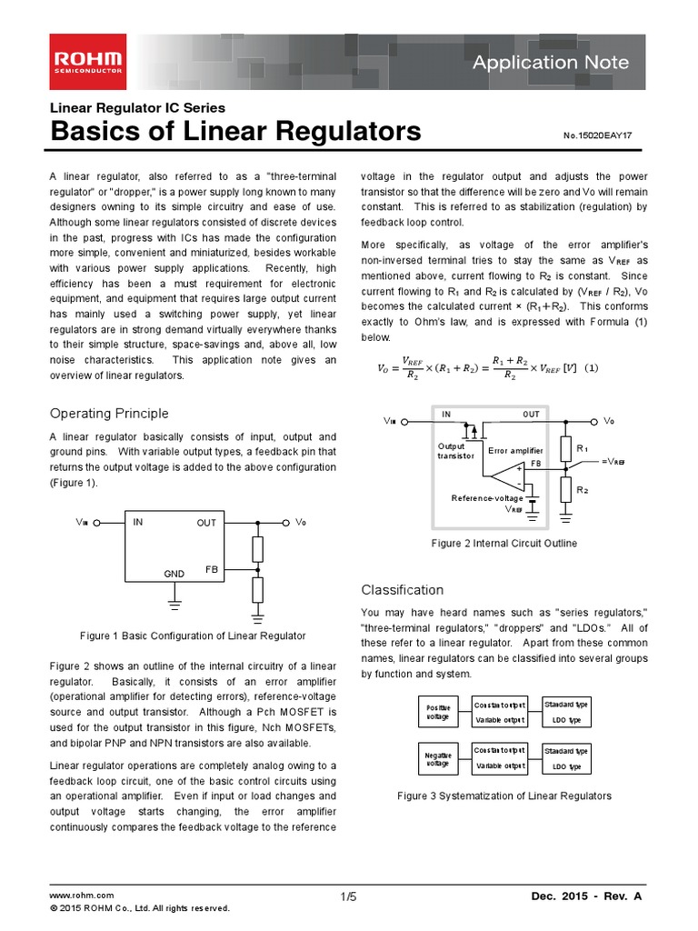 Basics of Linear Regulators: Linear Regulator IC Series | Download Free ...