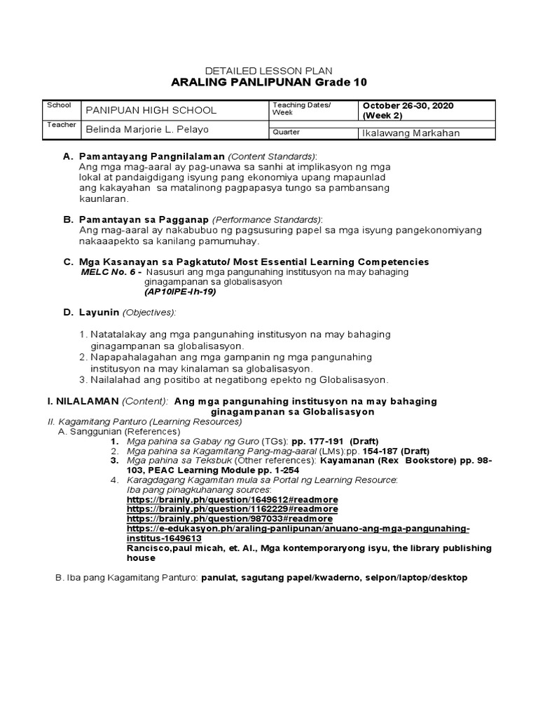 2ndquarter AP10 Week2 | PDF