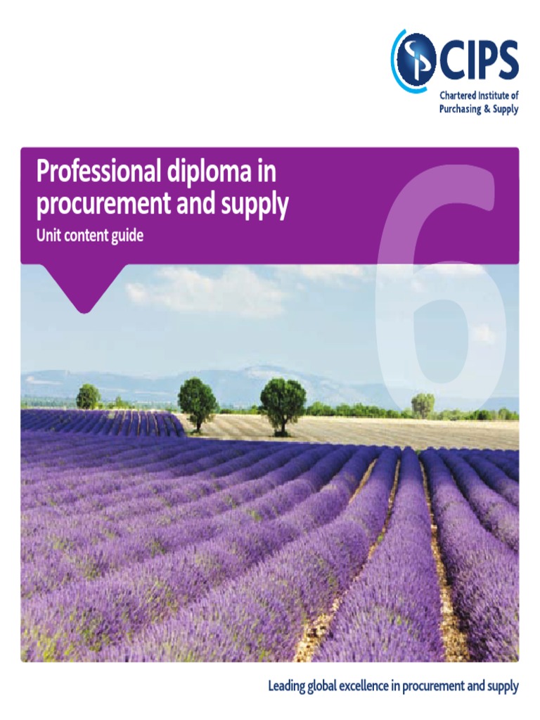 Professional Diploma in Procurement and Supply: Unit Content Guide ...