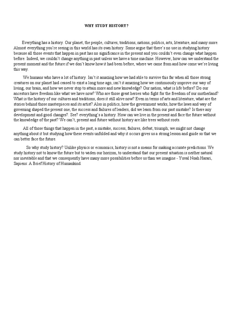 Why Study History | PDF