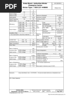 Motor Data Sheet 18. KW 4 Pole | PDF | Electric Motor | Physical Quantities