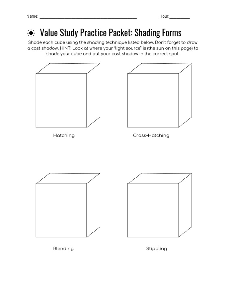 Value Study Shading Forms 1 | PDF