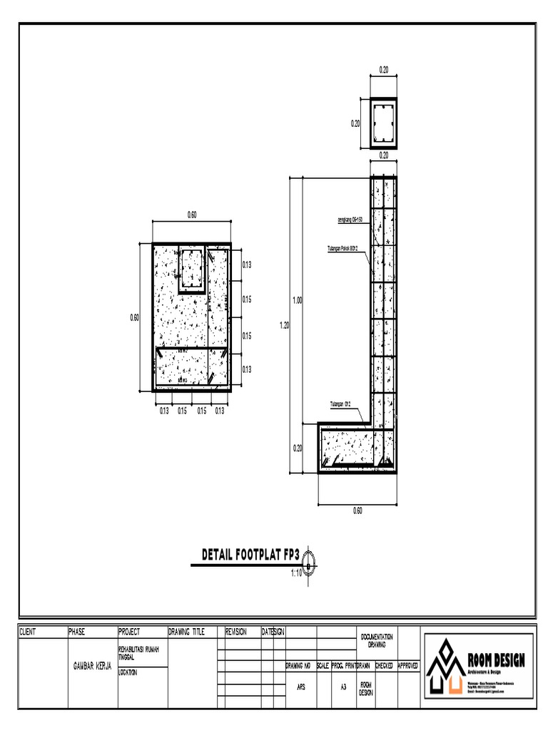 Footplate FP3 Reinforcement Details | PDF