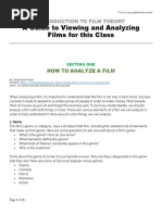 Film Analysis Template Guide | PDF | Narration | Psychological Concepts