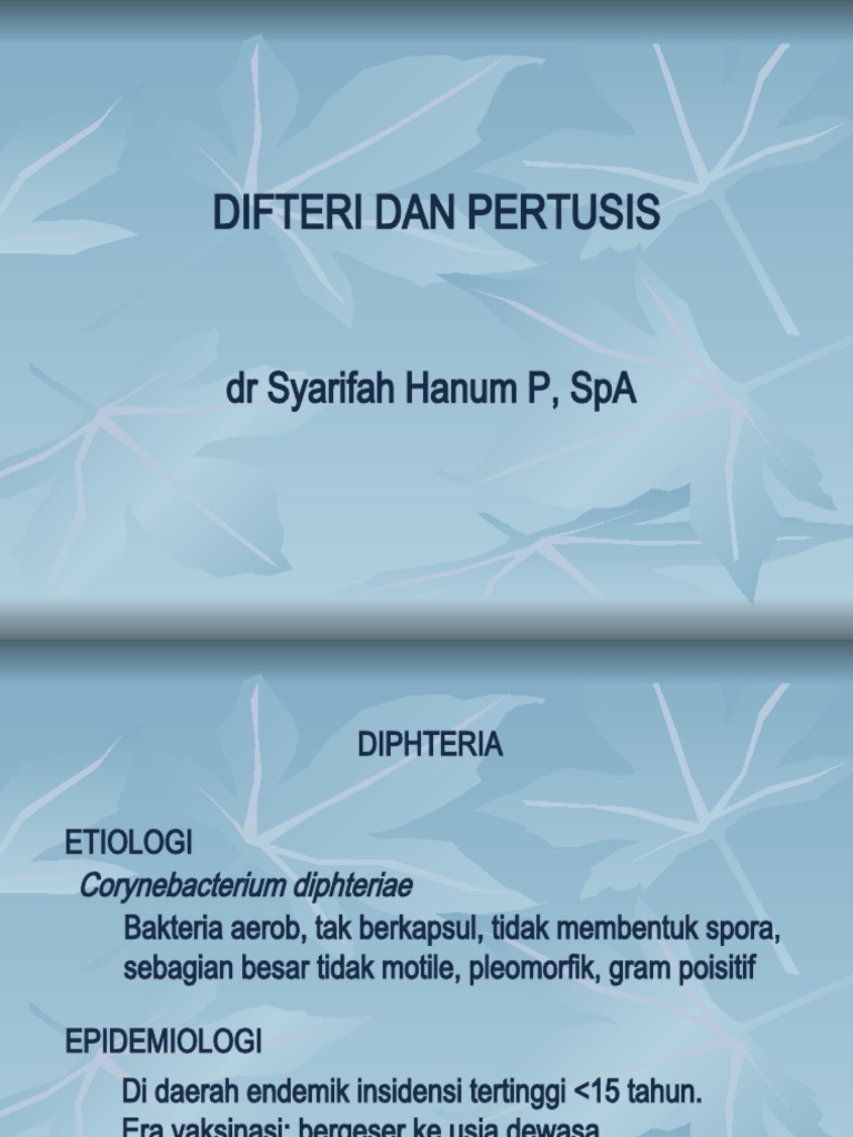 Panduan Difteria dan Pertusis | PDF | Sains & Matematika
