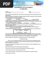 TOS - FILIPINO - 7 - UNANG-MARKAHAN | PDF