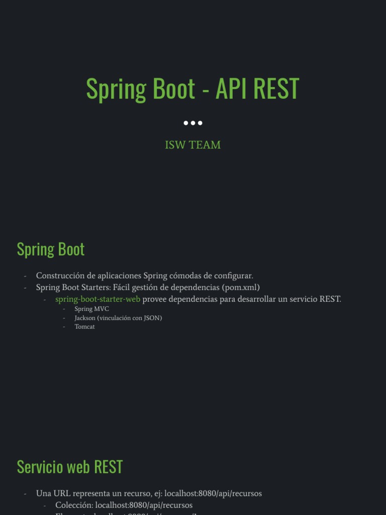 Spring Boot - API REST PDF | PDF | Transferencia de estado ...