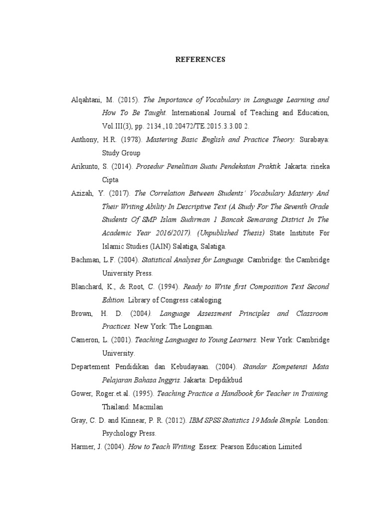 REFERENCES | PDF | Language Education | Learning