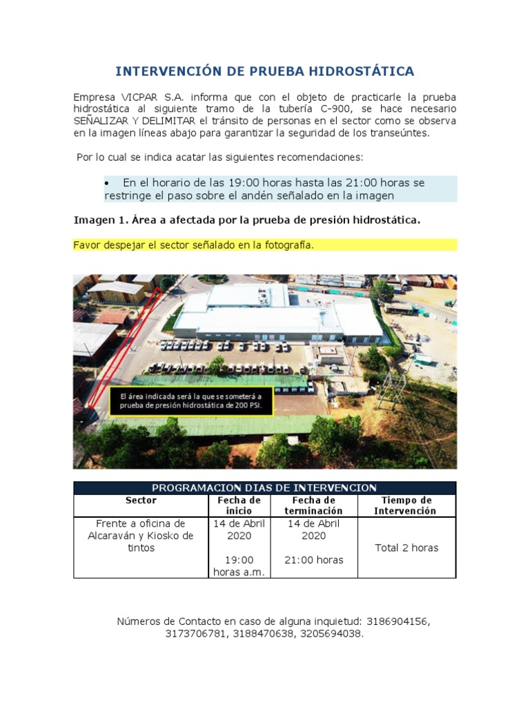 Prueba Hidrostática | PDF