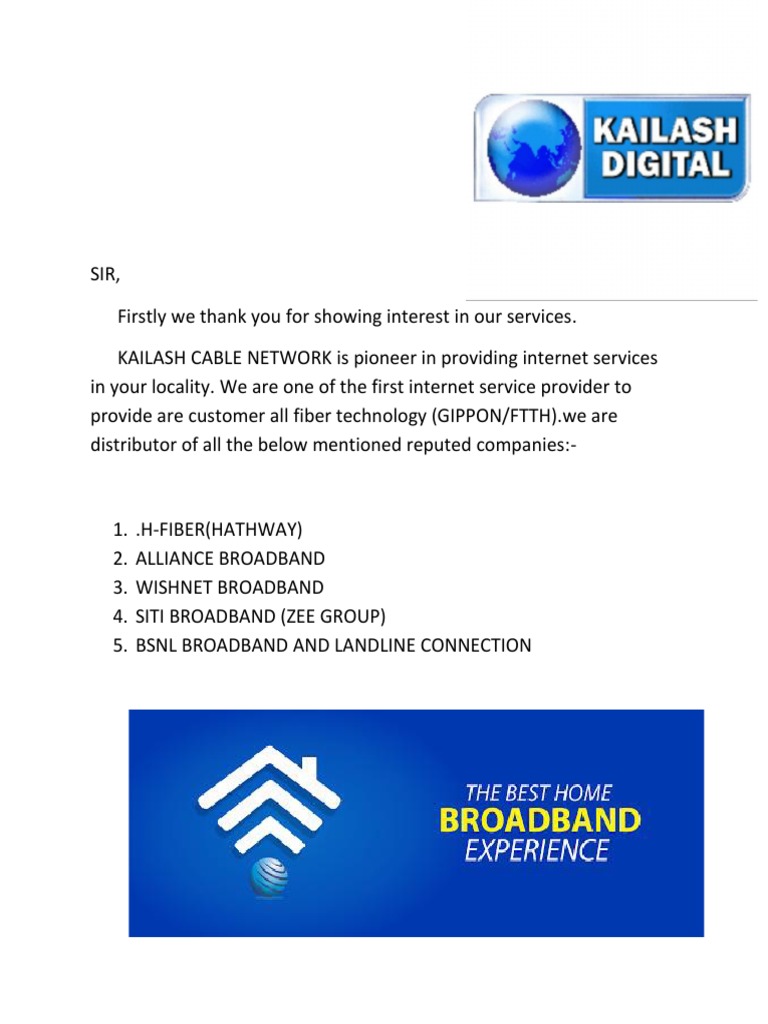 Quotation For New Internet Connection PDF | PDF | Internet Access ...