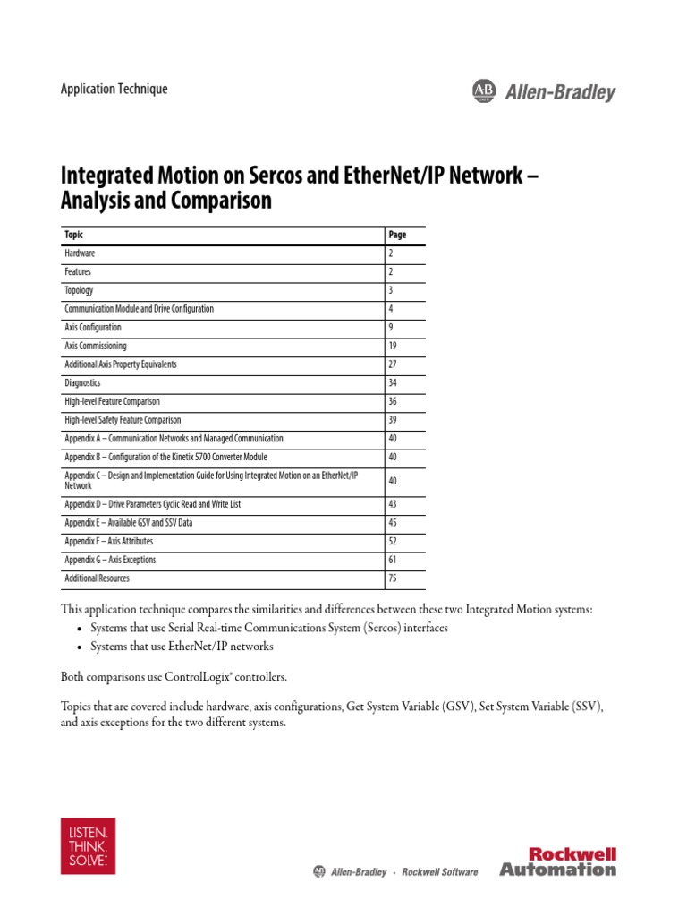 Vdocuments - MX - Integrated Motion On Sercos and Ethernetip Network 2 ...