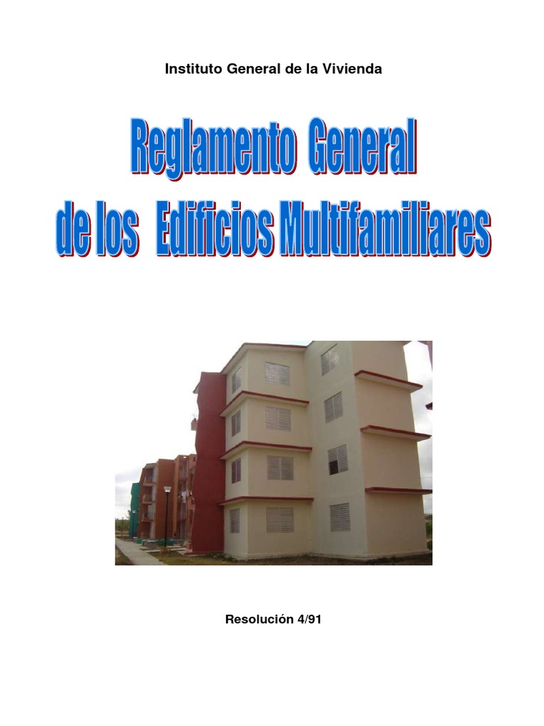 Reglamento de Edificios Multifamiliares Res4-91 | PDF | Propiedad | Regulación