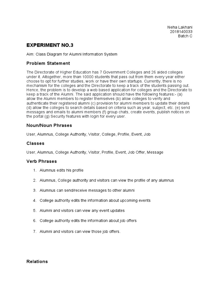 Experiment No.3: Problem Statement | PDF | Computing | Communication