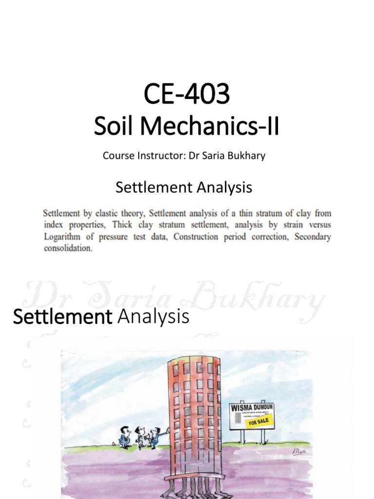 Settlement Analysis Of Foundations On Soils Pdf Continuum Mechanics