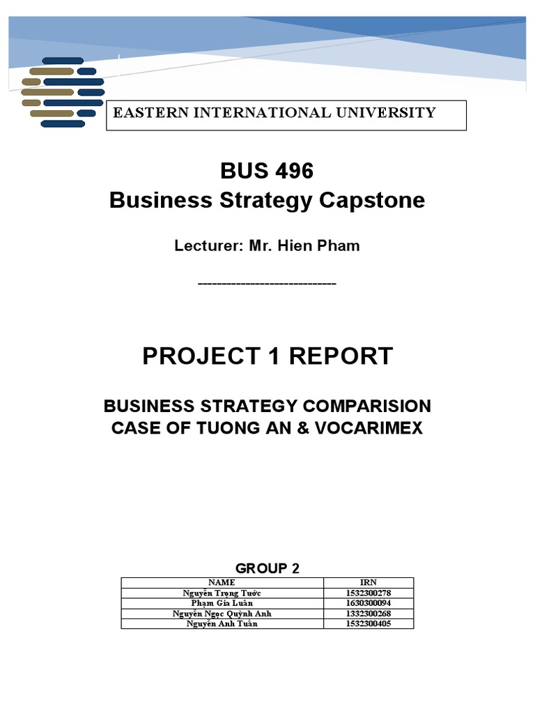 BUS 496 - Project 1 - Group 2 | PDF | Profit (Economics) | Tariff