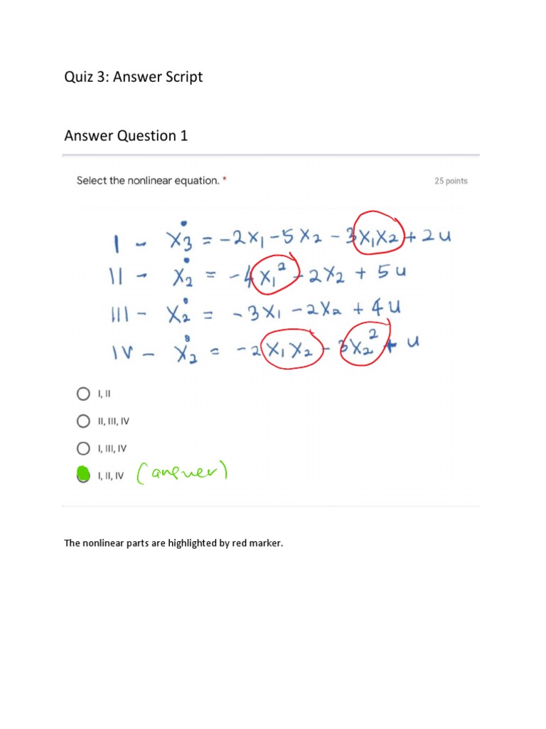 Quiz 3 Answer Script | PDF | Teaching Methods & Materials