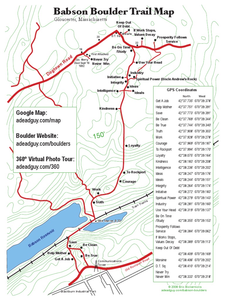 Babson Boulder Trail Map PDF | PDF