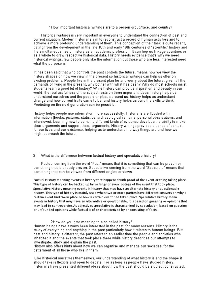 RPH Ass. | PDF | Idea | Historian