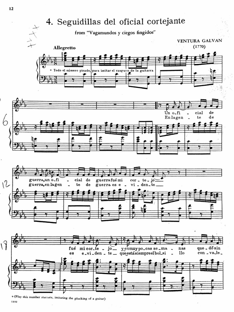 Galvan-Seguidillas Del Oficial Cortejante PDF | PDF