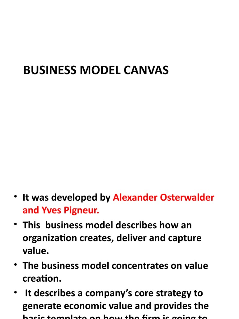 Business Model Canvas Overview | PDF