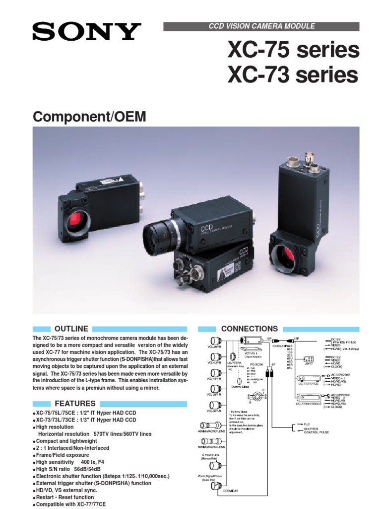 SONY XC-75 - 73e Camera | Shutter (Photography) | Video | Free 30-day ...