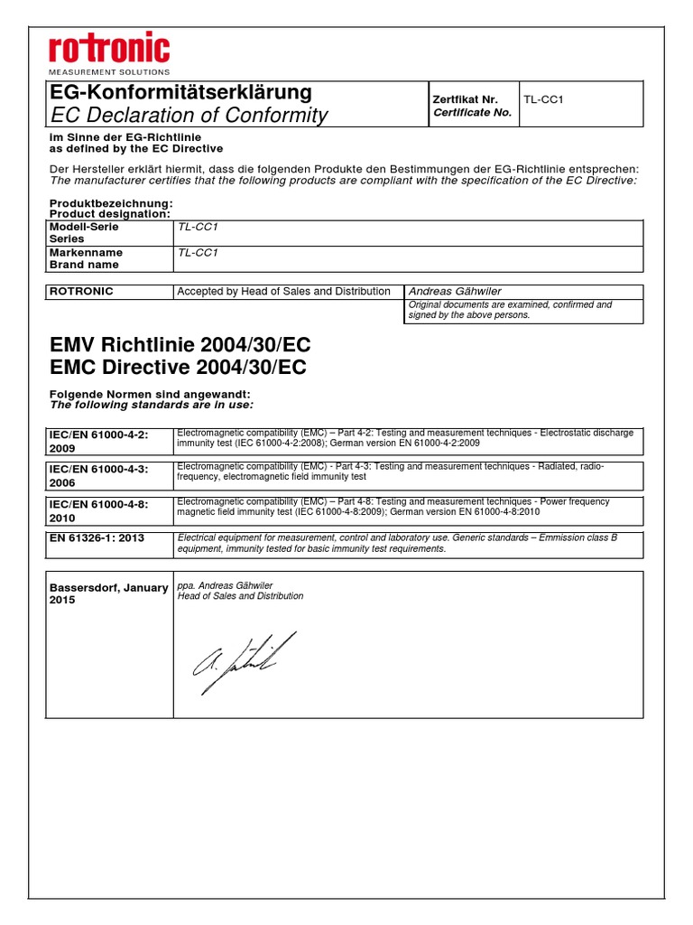Productattachments Files C e Ce-Declaration tl-cc1 | PDF