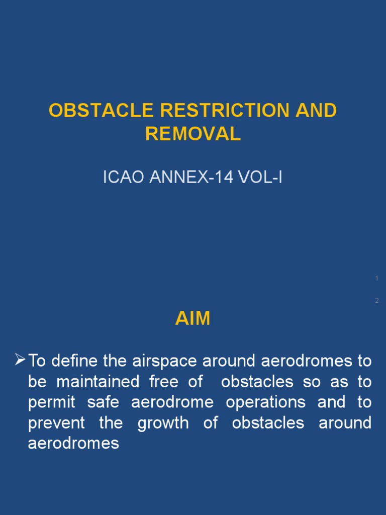 Obstacle Restriction and Removal | PDF | Transport Safety | Aviation Safety