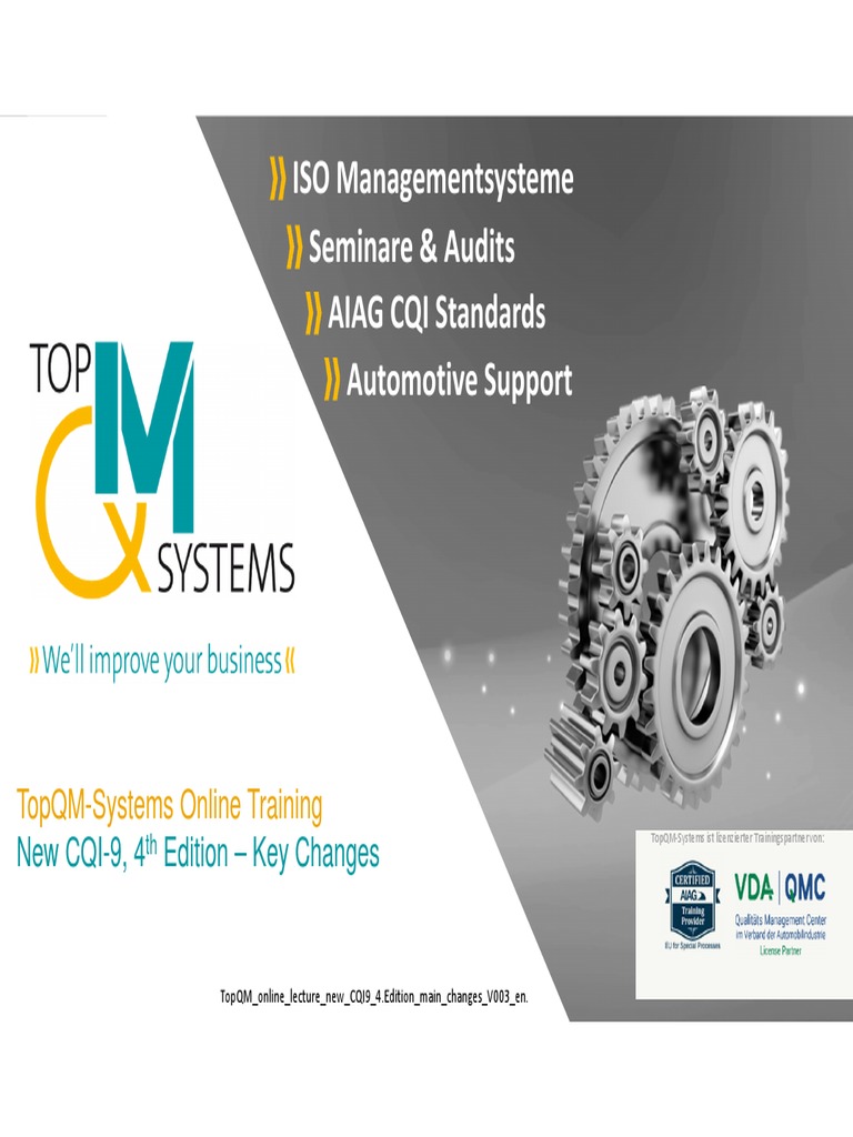 Topqm Online Lecture New Cqi9 4.edition Main Changes v003 en | PDF ...