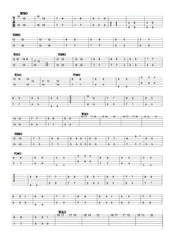 No Hay Nadie Más - Sebastian Yatra (Tablatura) | PDF