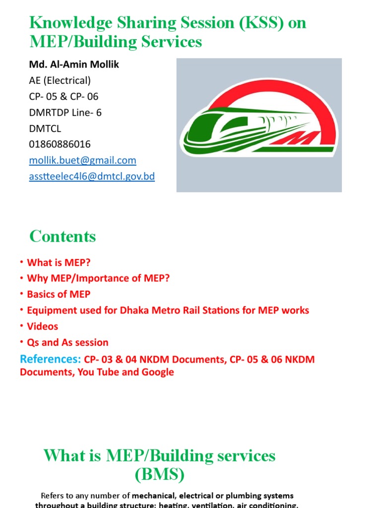 Knowledge Sharing Session (KSS) On MEP - 26 February 2020 | PDF | Mains ...