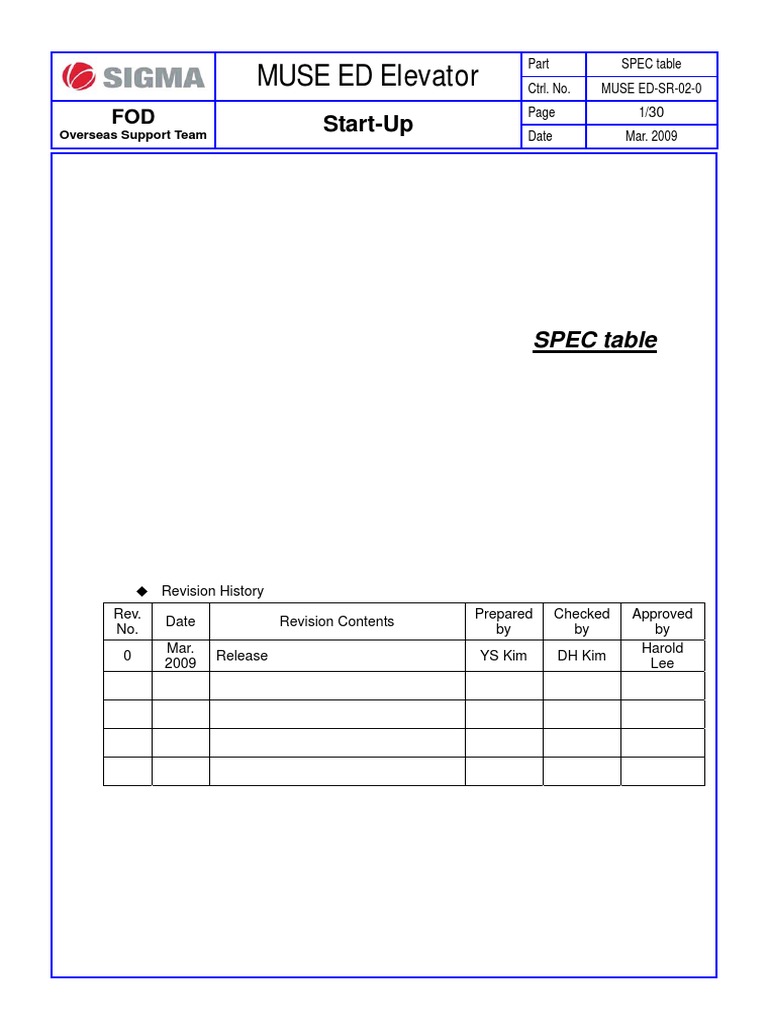 05 - Muse Ed - Sr-02-0-Spec - 090327 | PDF | Bit | Elevator