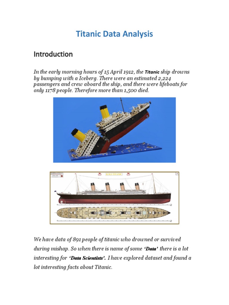 Titanic Data Analysis-Report | PDF | Rms Titanic | Data Analysis