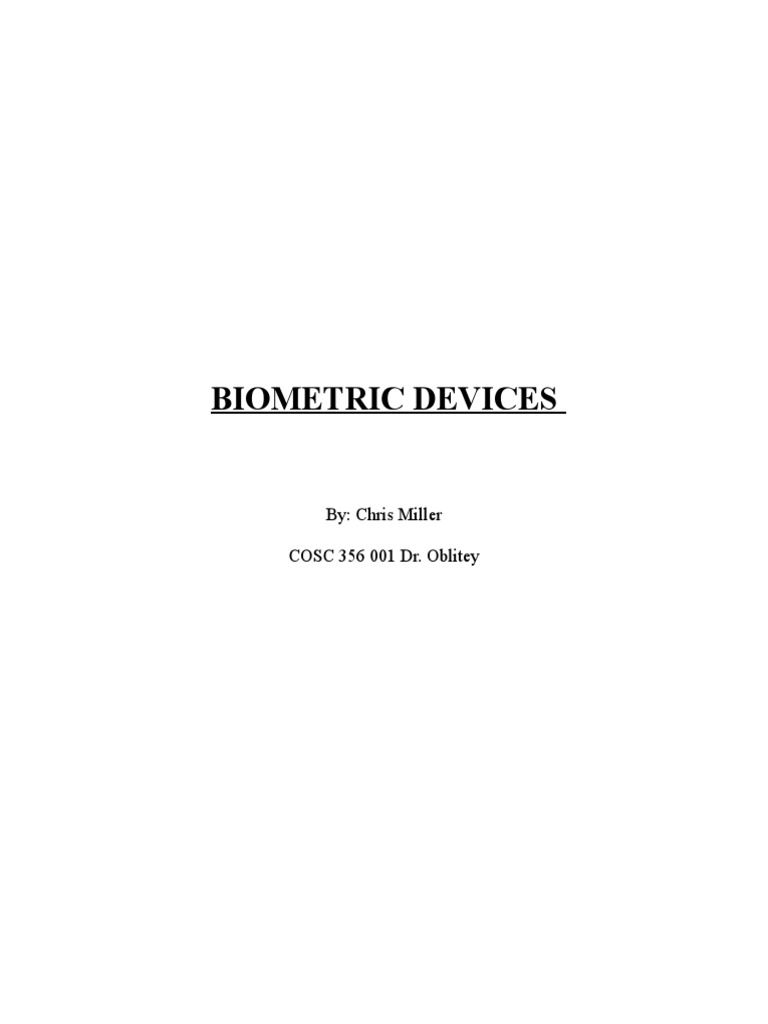 Comparing Biometric Devices | PDF | Biometrics | Fingerprint