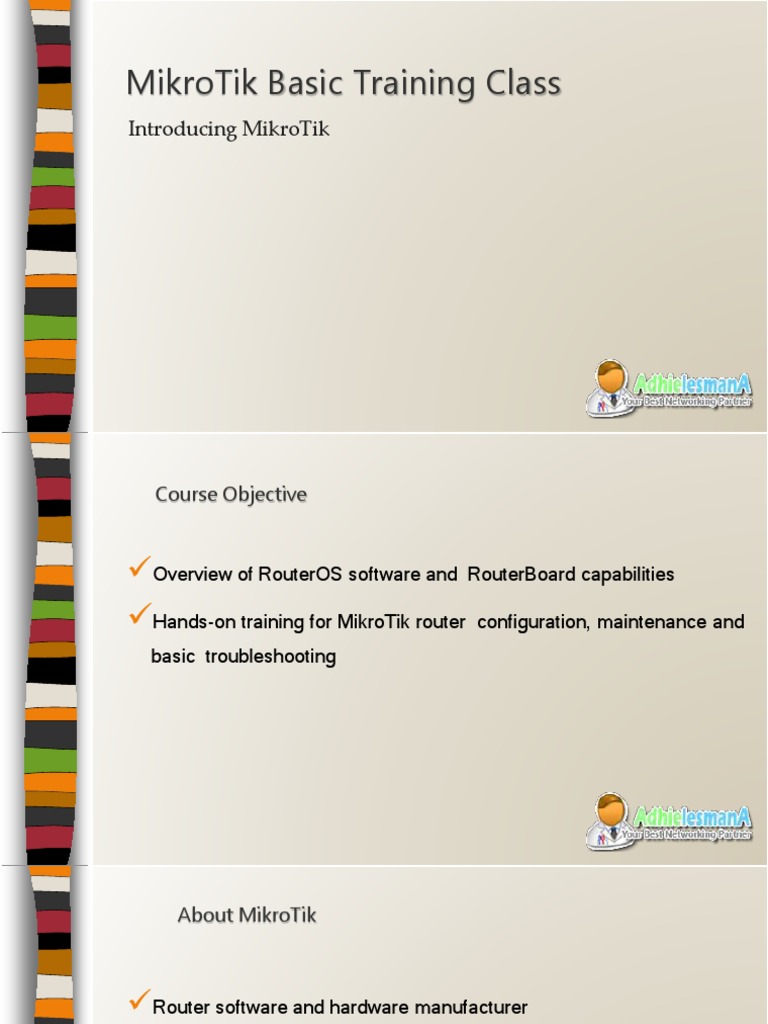 MikroTik Basic Training Class PDF | PDF | Router (Computing) | Ip Address