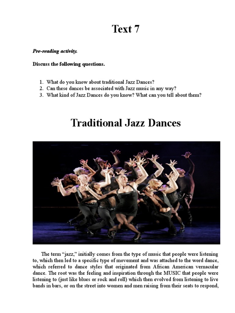 Understanding Traditional Jazz Dances | PDF | Dances | Jazz