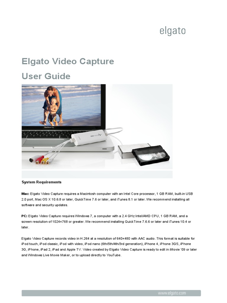 Elgato Video Capture User Guide | PDF | Ios | I Pod